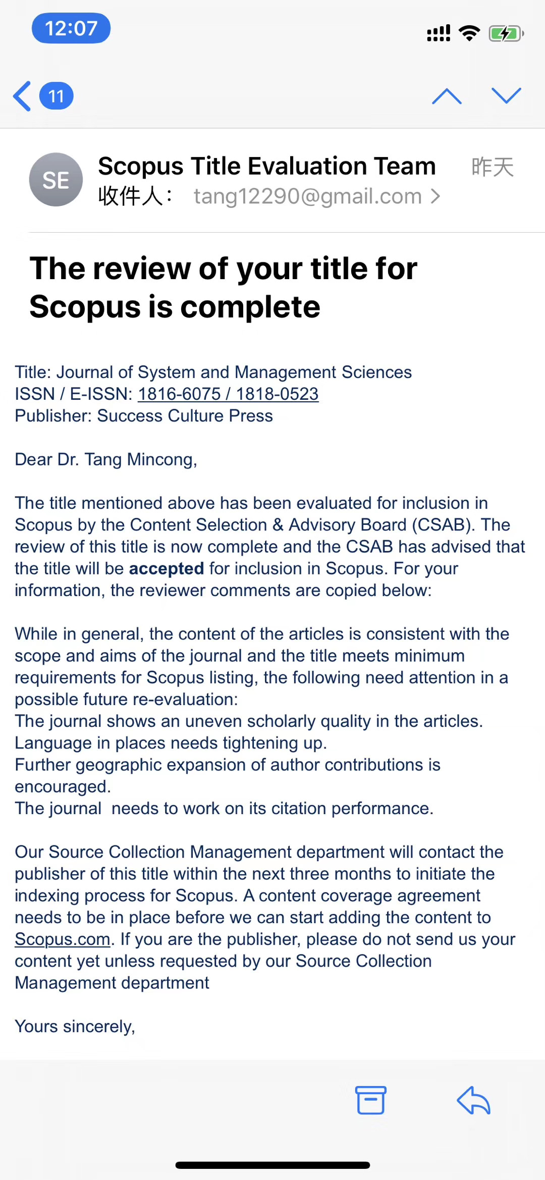 Journal of System and Management Sciences